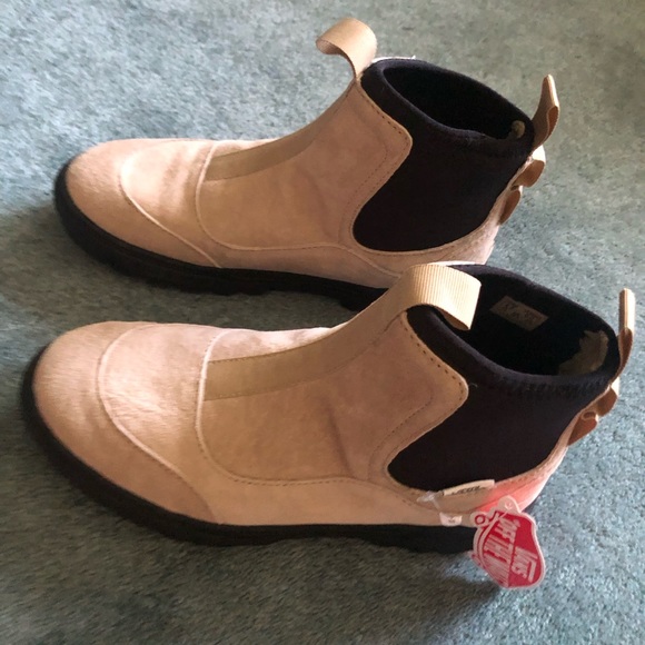 Vans | Shoes | Nwt Vans Colfax Suede Beigeblack Booties | Poshmark